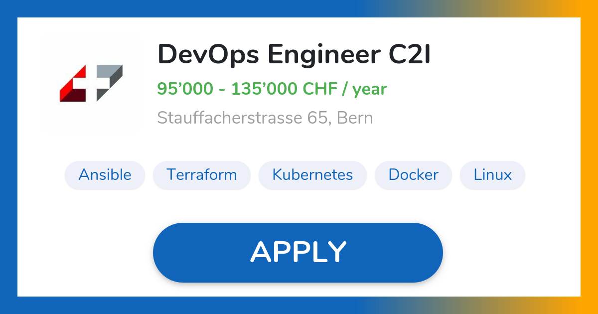 DevOps Engineer C2I Job in Bern | RUAG AG